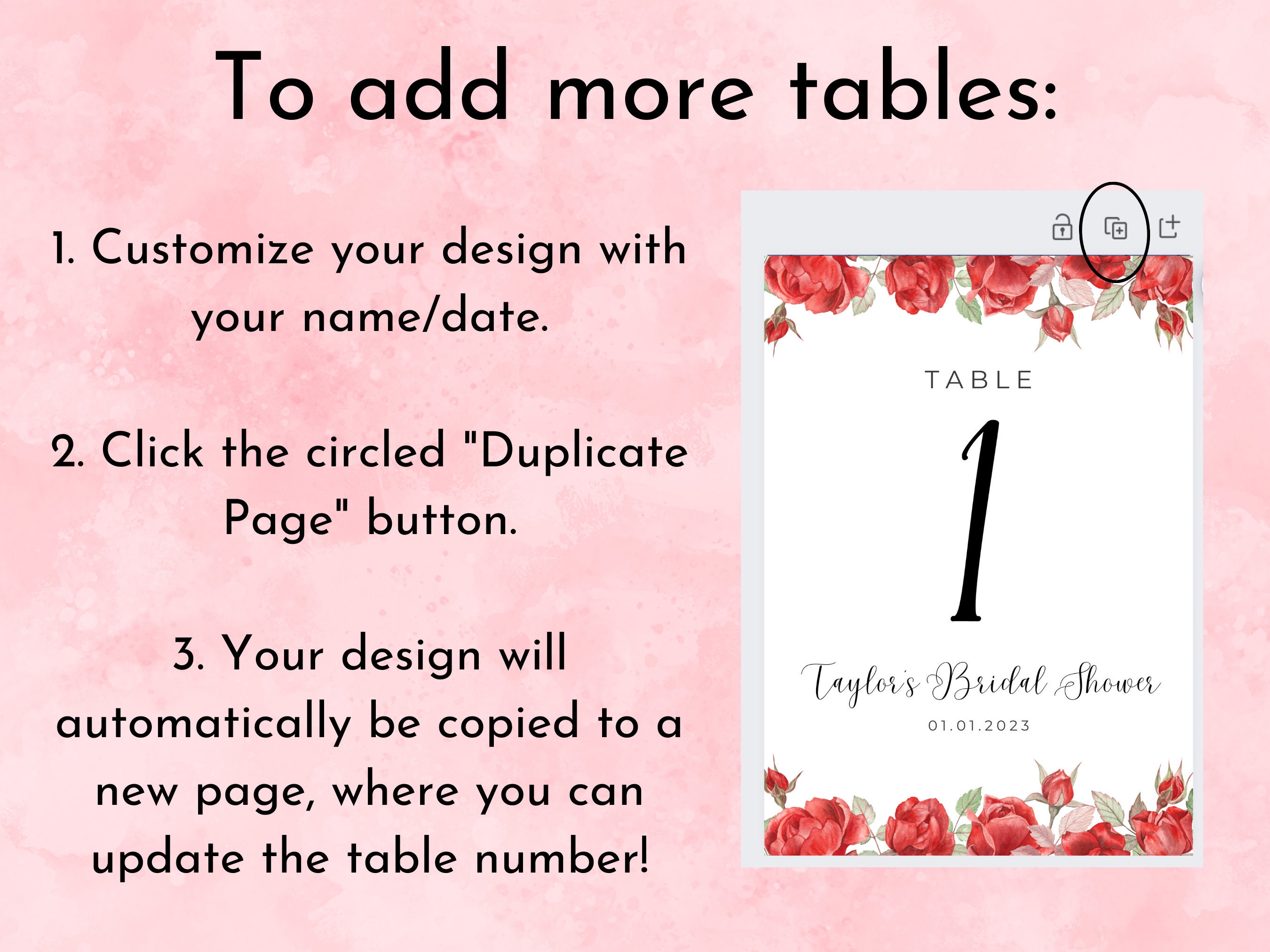 Editable Table Number, Beauty and the Beast Bridal Shower Printable ...