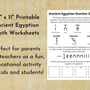 Ancient Egyptian Math Printable Worksheet | Kids Ancient Egypt School ...