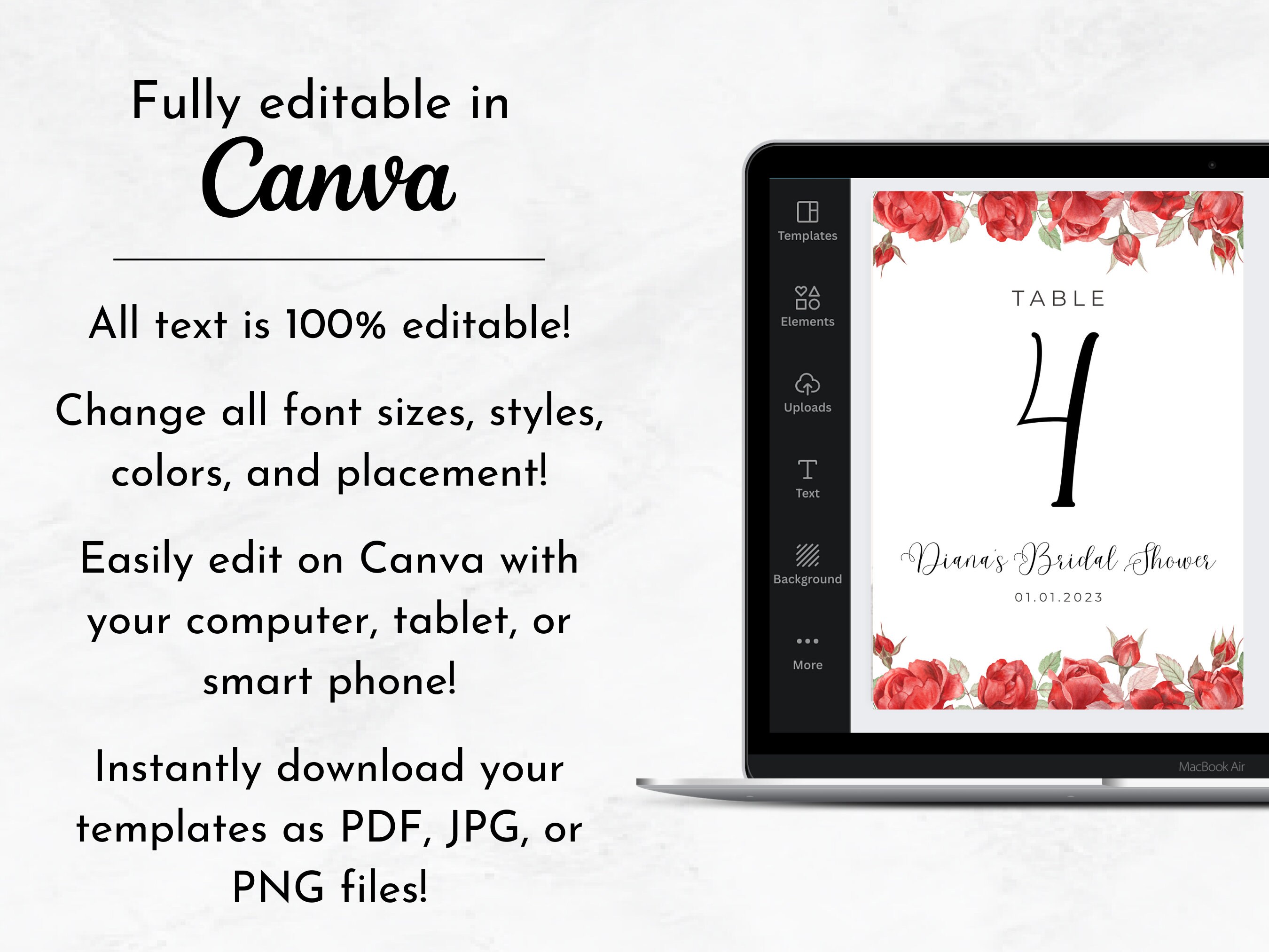 Editable Table Number, Beauty and the Beast Bridal Shower Printable ...