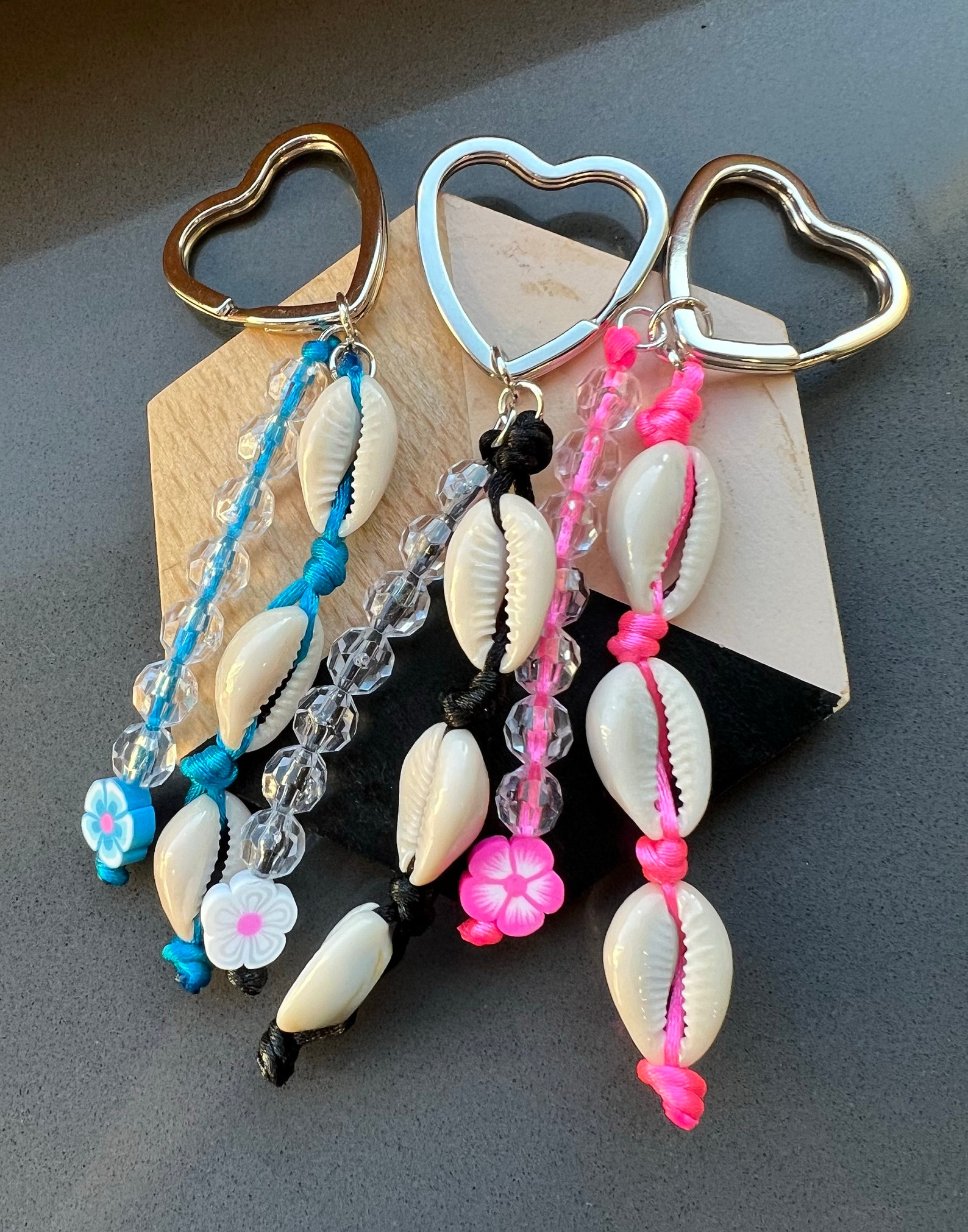 Pink Cowrie Shell Keychain - Etsy