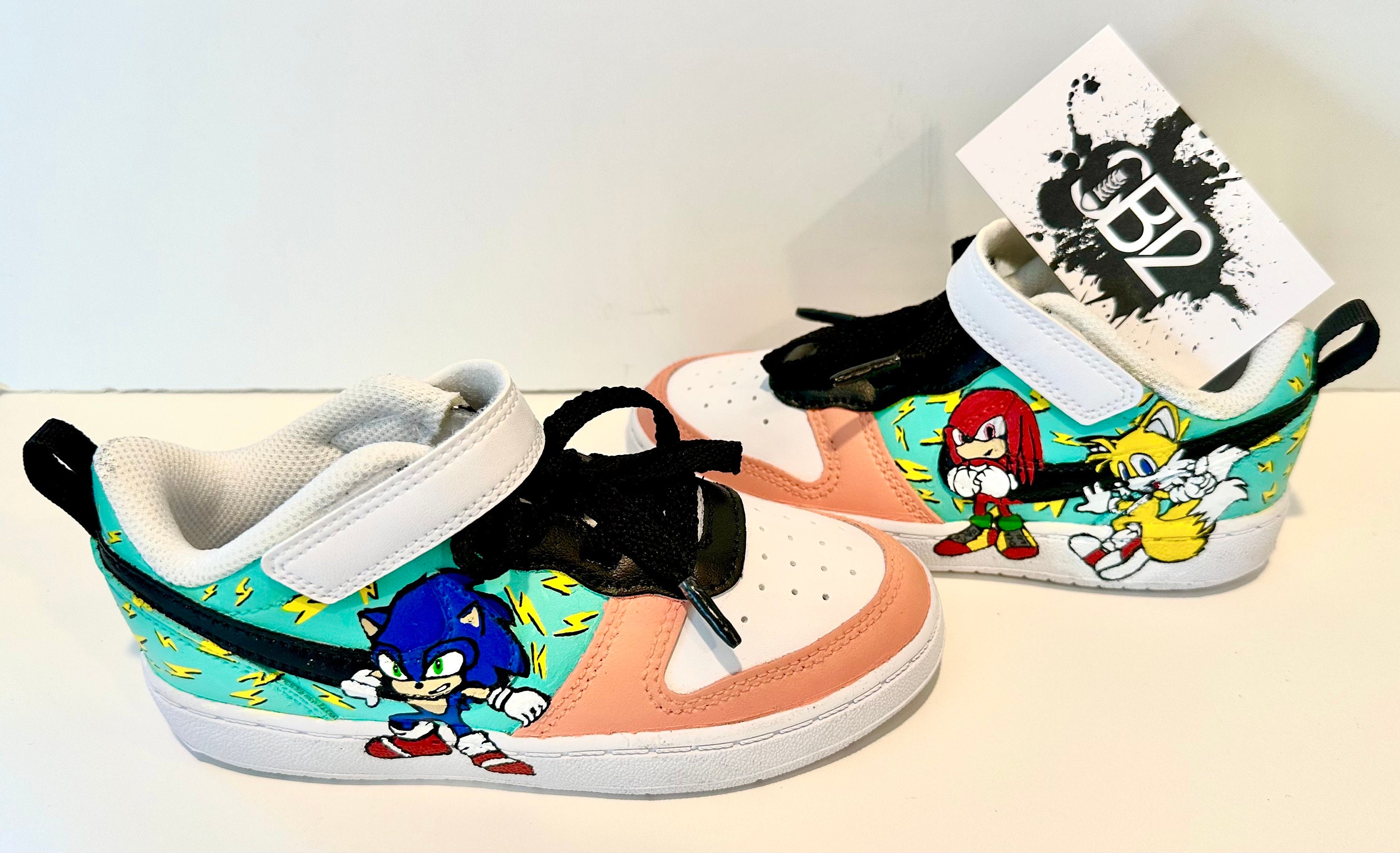 Custom Kids Sonic Sneakers - Etsy