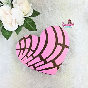 Heart Concha/ Pan Dulce Box Digital File /svg- Silhouette Studio - Etsy