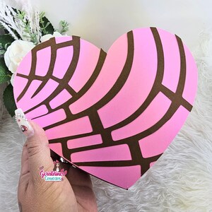 Heart Concha/ Pan Dulce Box Digital File /svg- Silhouette Studio - Etsy