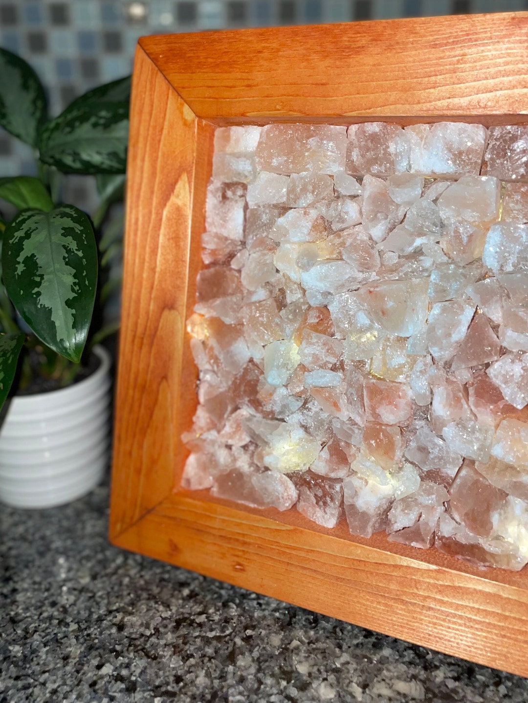 Himalayan Salt Wood Frame - Etsy