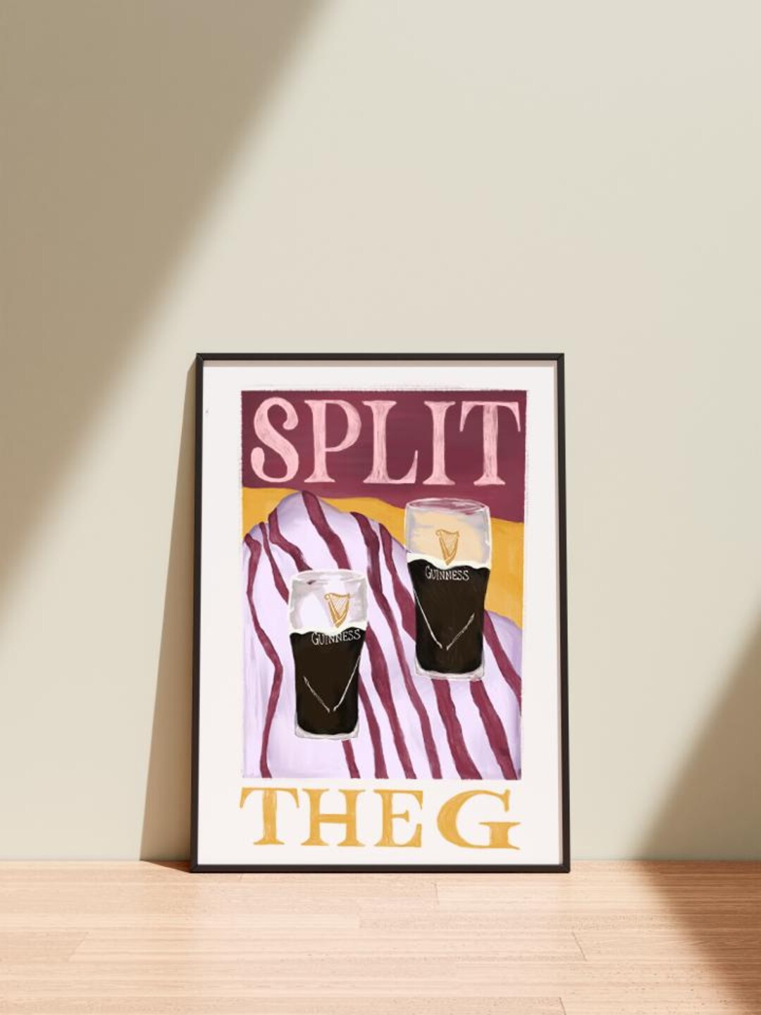 Split the G - Irish Guinness Art Print - Etsy