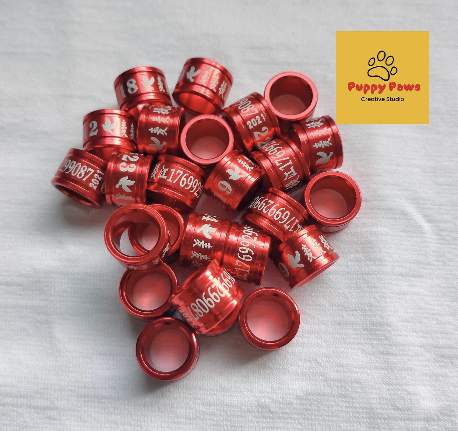 Personalized Pigeon ID Bands | Custom Aluminum Rings for Homing & Fancy ...