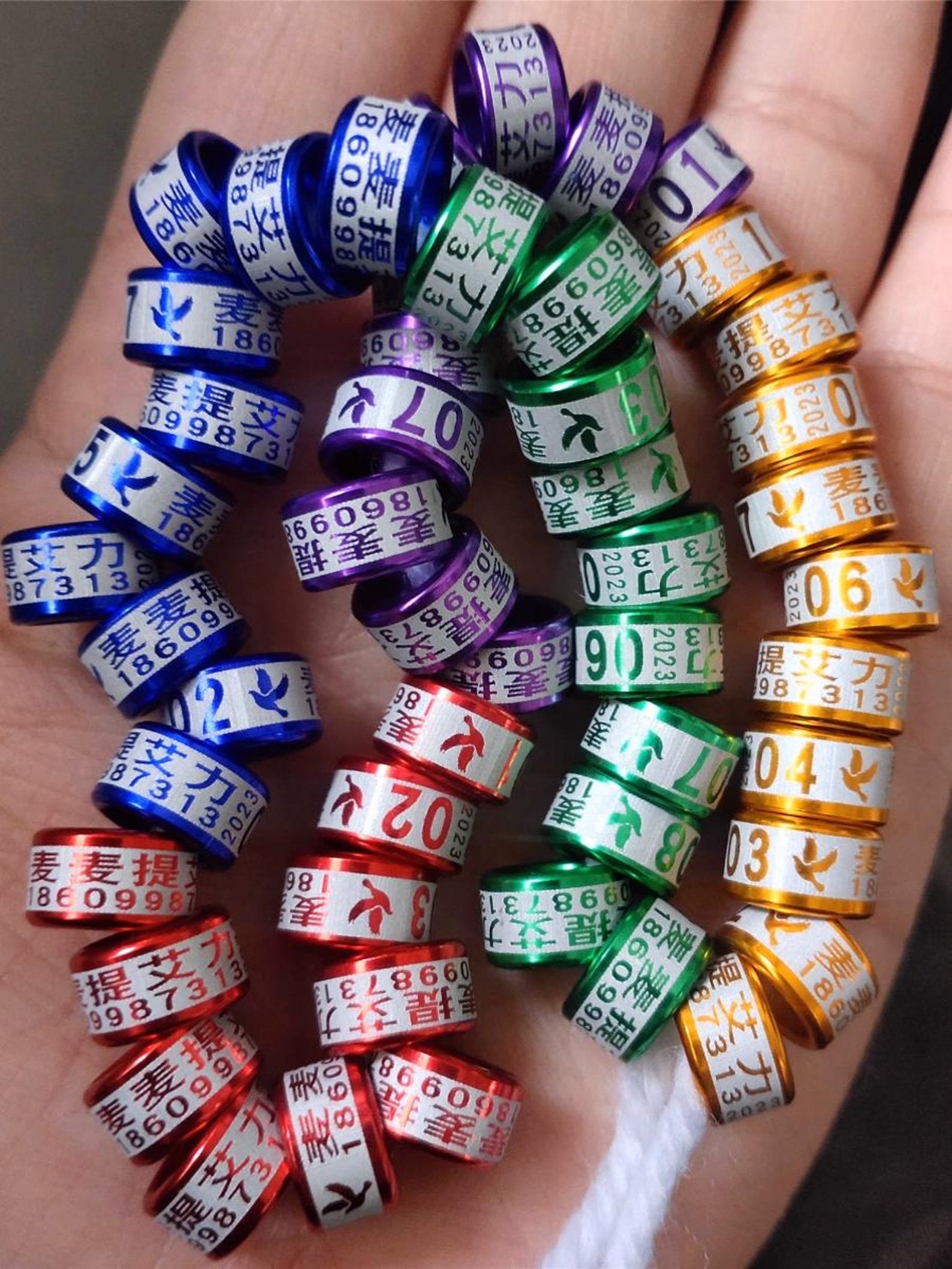 Personalized Pigeon ID Bands | Custom Aluminum Rings for Pigeons ...