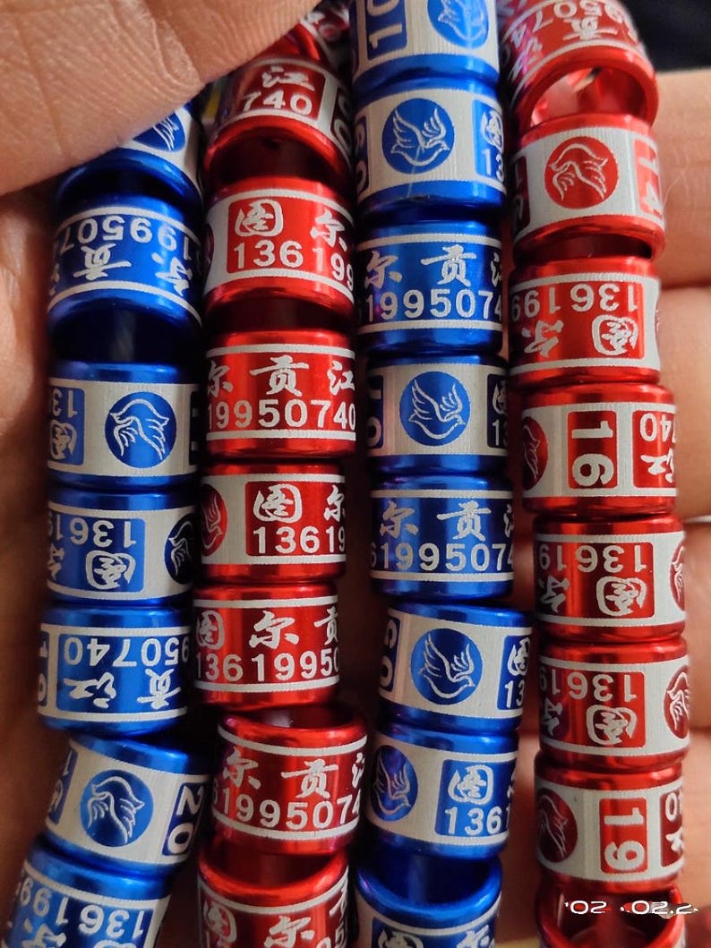 Personalized Pigeon ID Bands | Custom Aluminum Rings for Pigeons ...