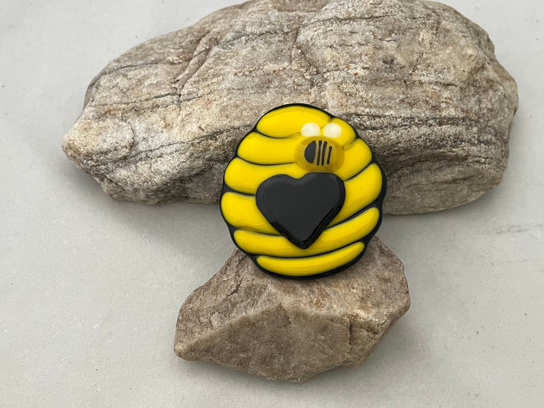 Beehive Fused Glass Refrigerator Magnet, Beehive Magnet, Bee Magnet ...