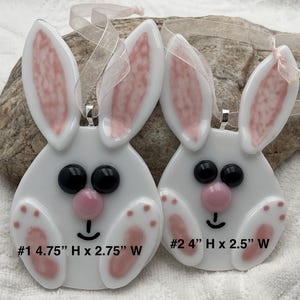 Easter Bunny Suncatcher, Fused Glass Suncatcher, Fused Glass Easter ...