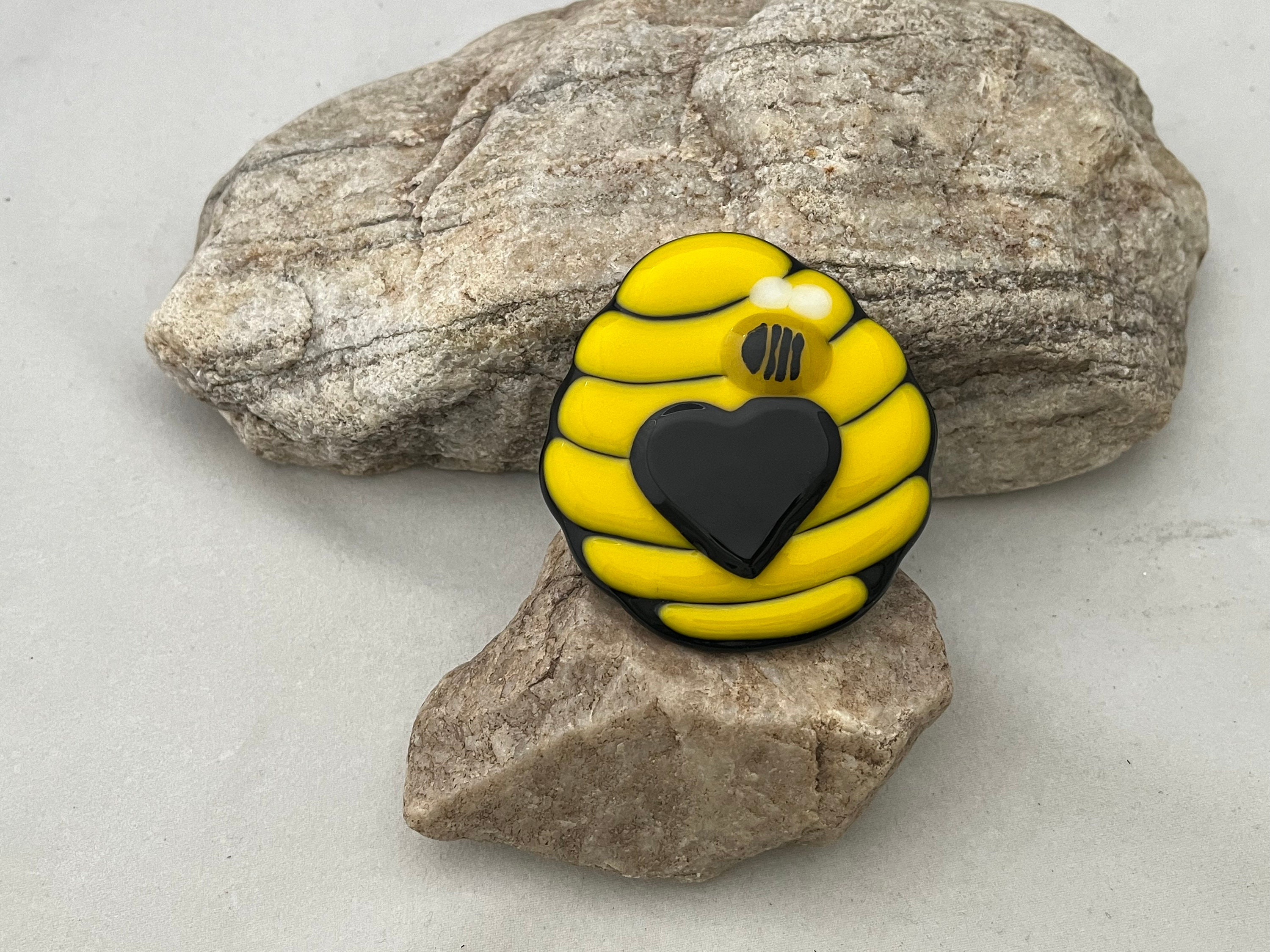 Beehive Fused Glass Refrigerator Magnet, Beehive Magnet, Bee Magnet ...