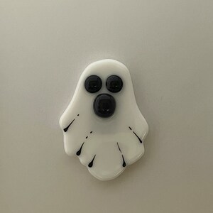 Ghost Fused Glass Refrigerator Magnet, Halloween Magnet, Fused Glass ...