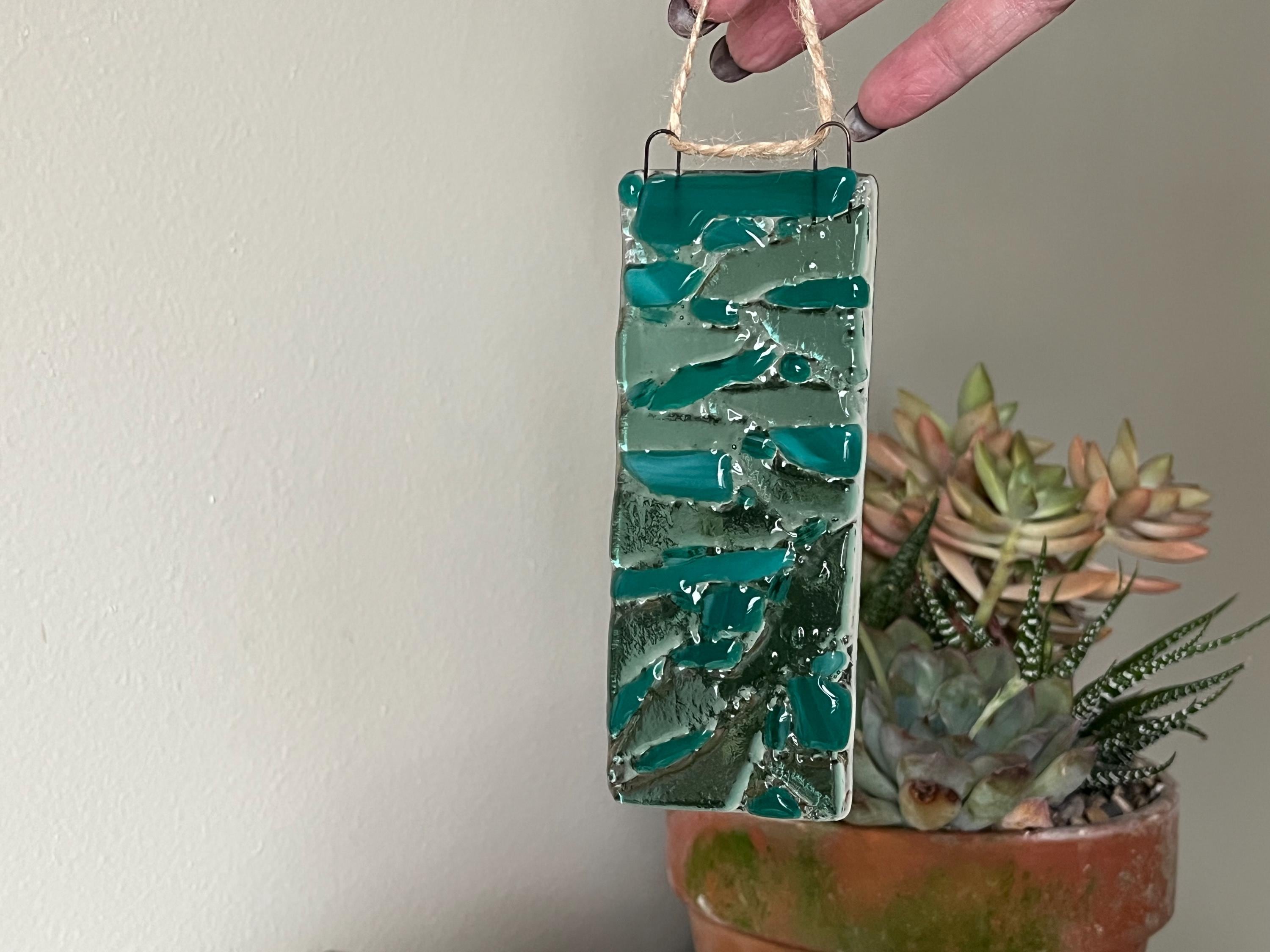 Fused Glass Sea Scape Sun Catcher, Gift for Mom, Gift for Her ...
