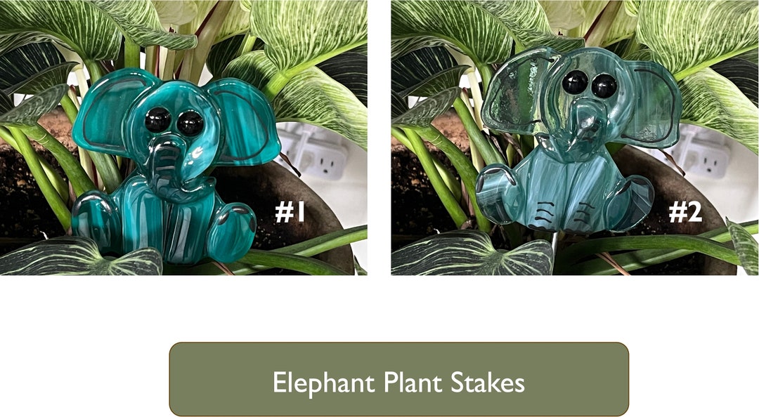 Elephant Plant Stake, Garden Elephant, Flower Pot Elephant, Garden ...