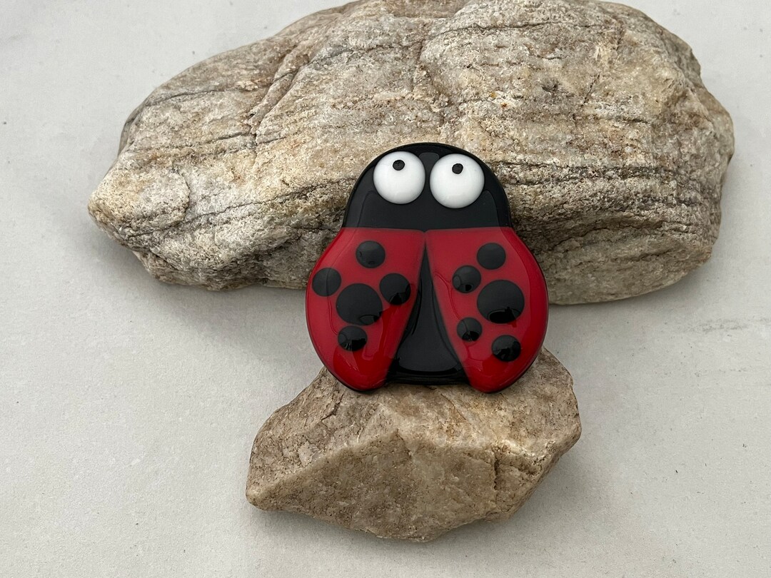 Ladybug Fused Glass Refrigerator Magnet Ladybug Magnet Fused - Etsy