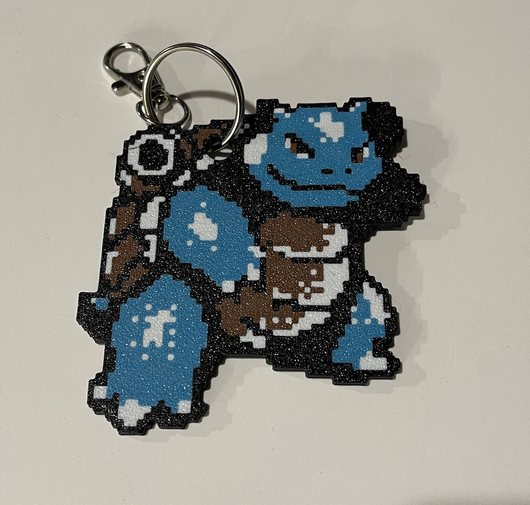 Pokémon Blastoise Sprite Keychain - Etsy
