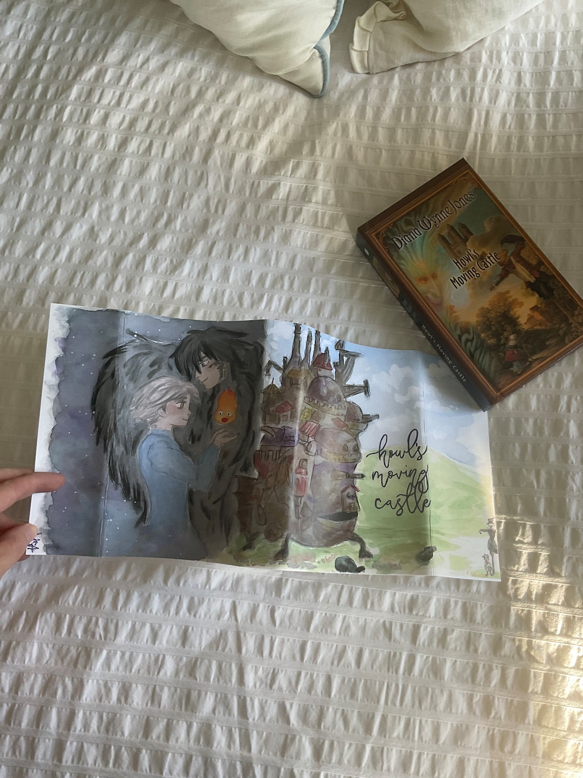 Howls Moving Castle Book Cover Watercolor Dust Jacket Book Jacket Howl ...