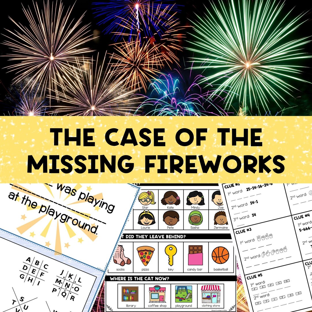 Fourth of July Party Game for Kids, the Case of the Missing Fireworks ...
