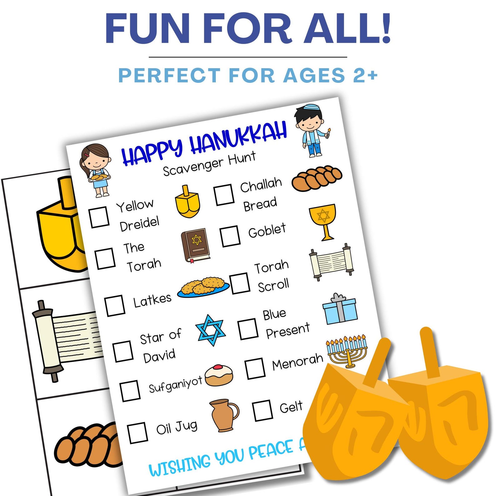 Kids Hanukkah Picture Scavenger Hunt, Hanukkah Treasure Hunt, Hanukkah ...
