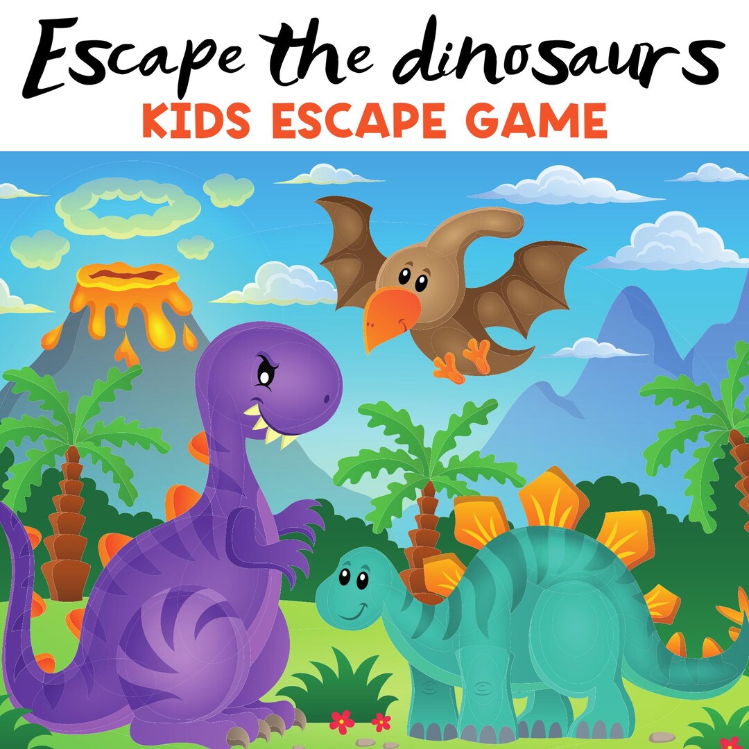 Dinosaur Escape Room Game: Kids Printable Puzzle Activity (DIY) - Etsy