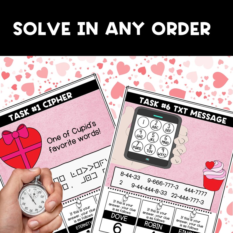 Kids Valentine’s Day Escape Room | Cupid’s Quest Puzzle | Printable ...