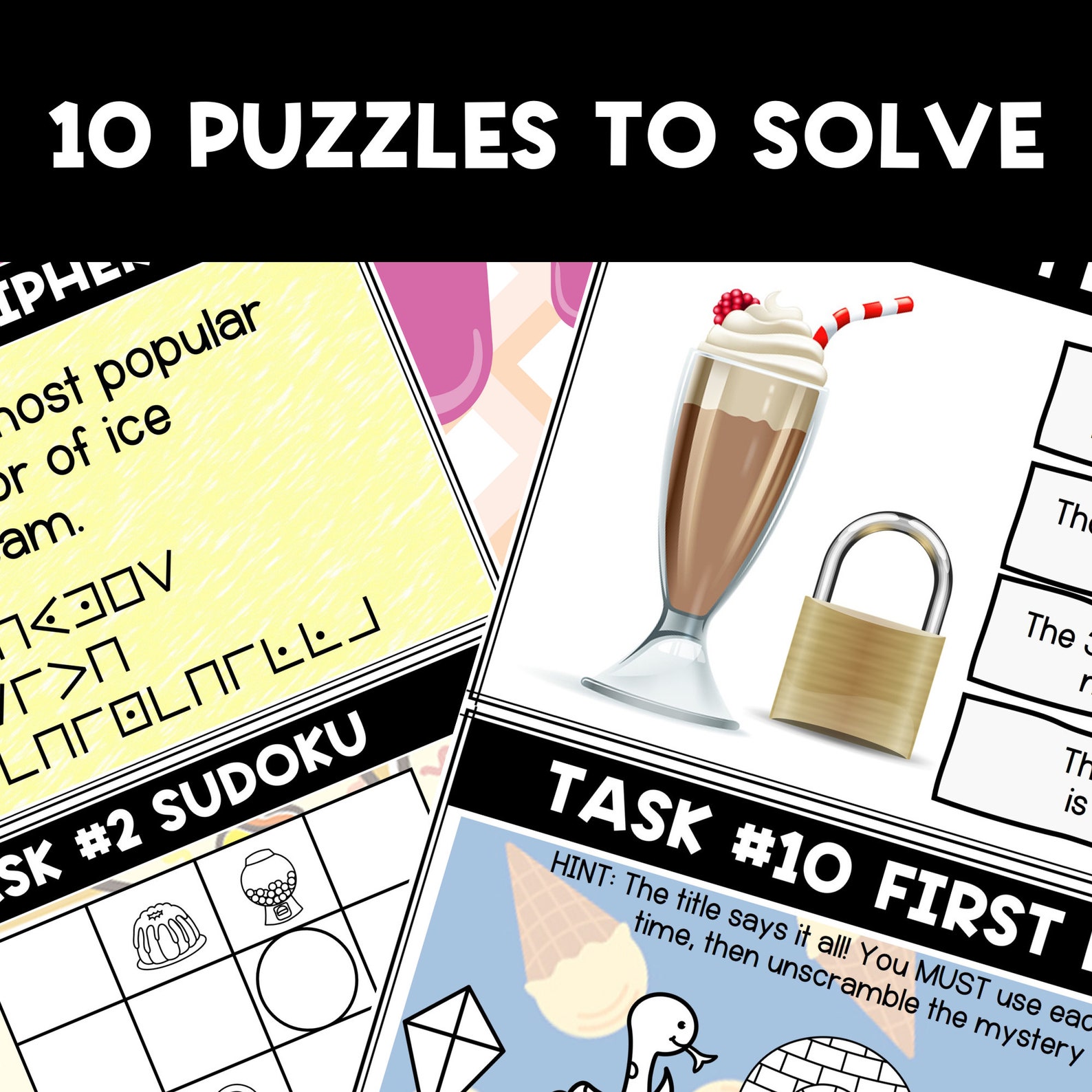 Ice Cream Escape Game for Kids Birthday Party Game Ice Cream Escape ...