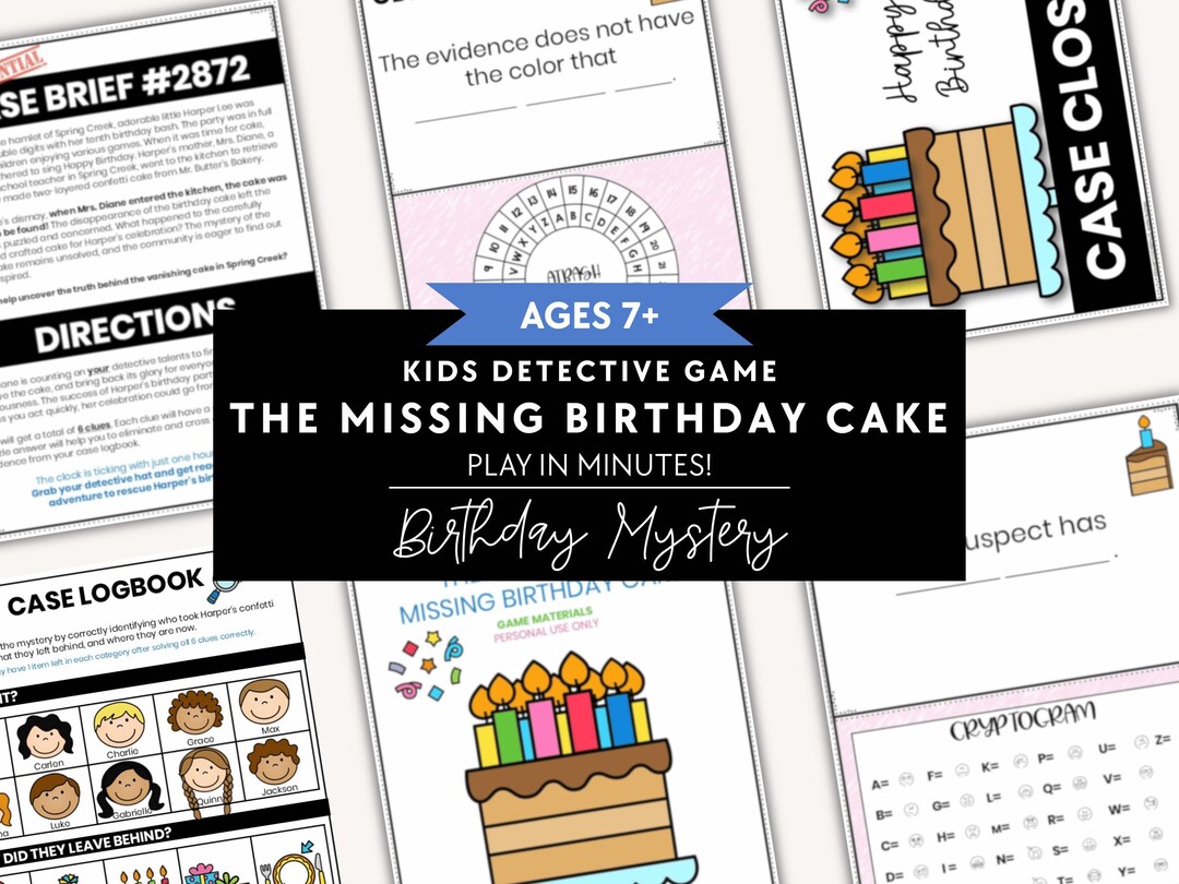 Escape Room for Kids – the Case of the Missing Birthday Cake ...