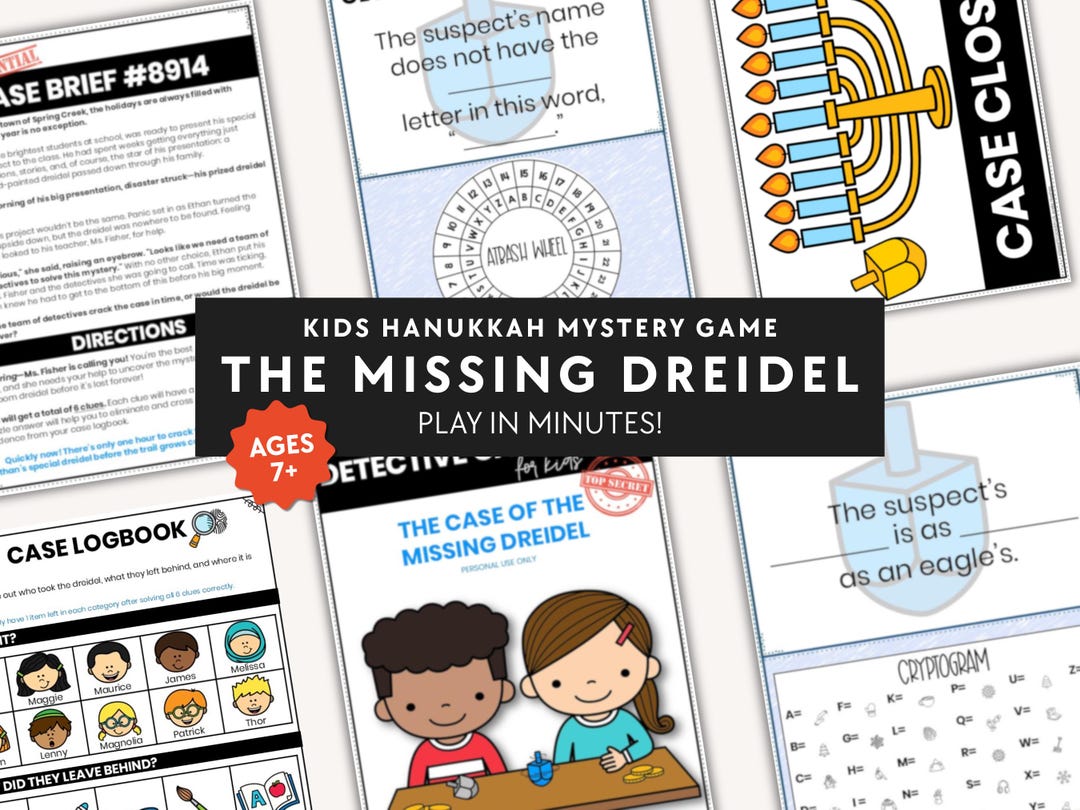 Hanukkah Escape Room for Kids – the Case of the Missing Dreidel ...