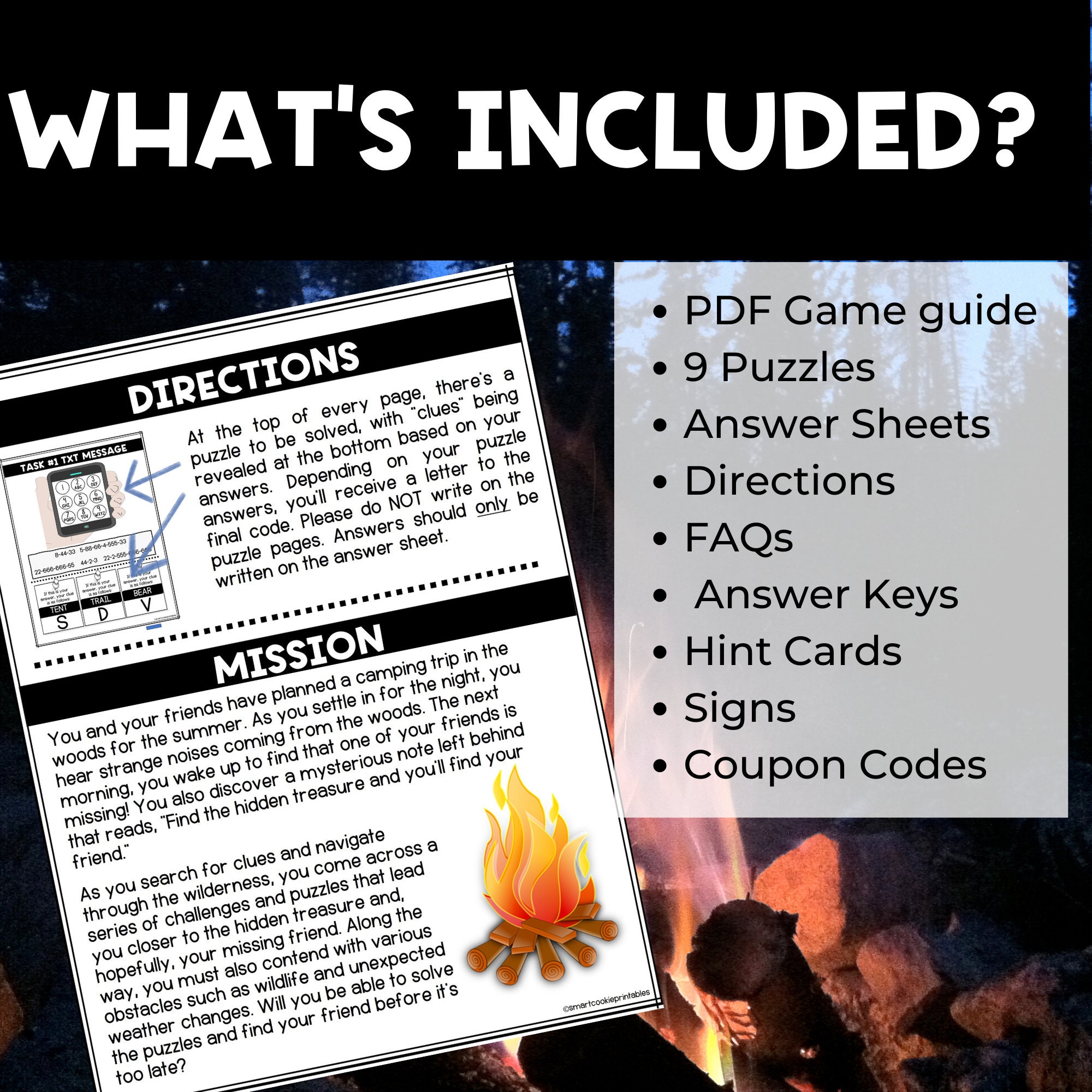 Escape Game for Kids, DIY Printable Party Game, Summer Camp Escape Room ...