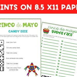 Cinco De Mayo Party Game Bundle | Printable Fiesta Activities for Kids ...