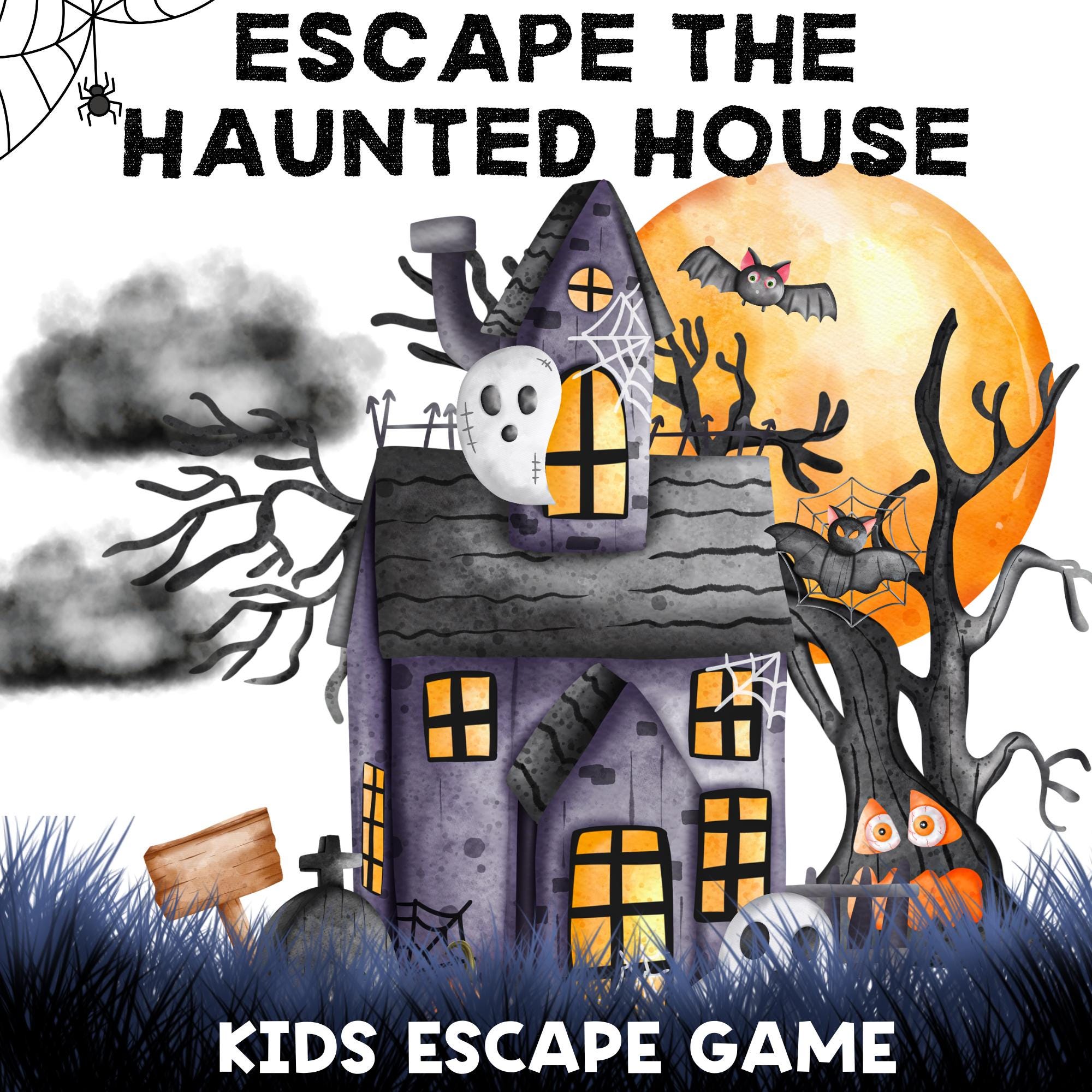 Halloween Escape Game for Kids, DIY Printable Party Game, Haunted House ...