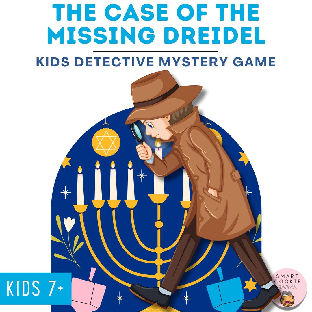 Hanukkah Mystery Game for Kids, the Case of the Missing Dreidel ...