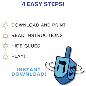 Kids Hanukkah Picture Scavenger Hunt, Hanukkah Treasure Hunt, Hanukkah ...