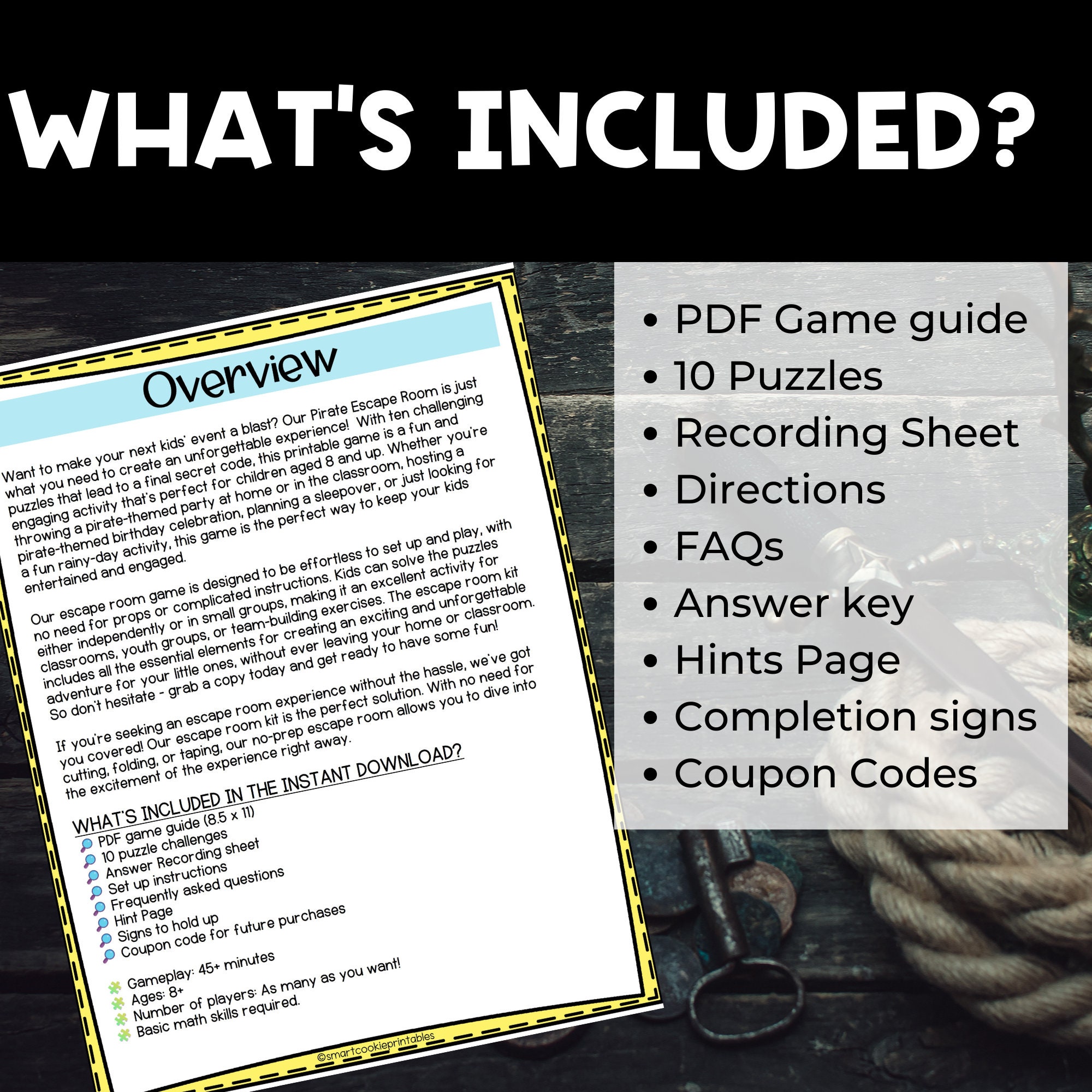 Pirate Escape Room for Kids, Escape the Stormy Seas Pirate Ship ...