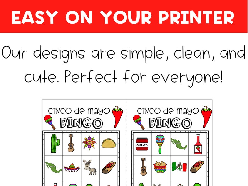Cinco De Mayo Bingo Game, Printable Fun Party Game, Printable Bingo for ...
