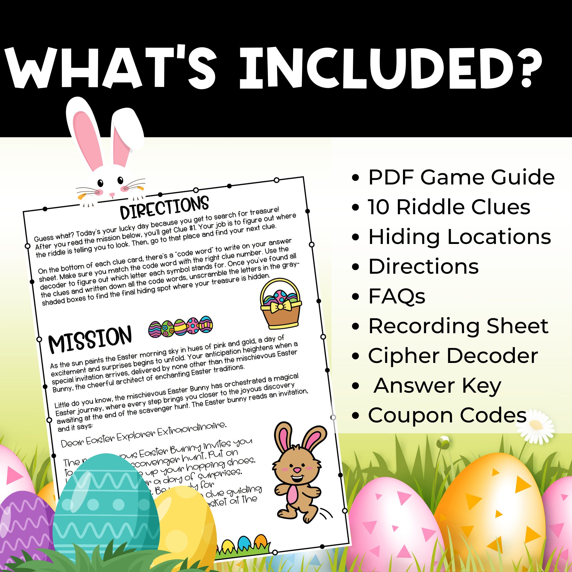 Easter Scavenger Hunt for Kids, at Home Fun, Printable Holiday Party ...