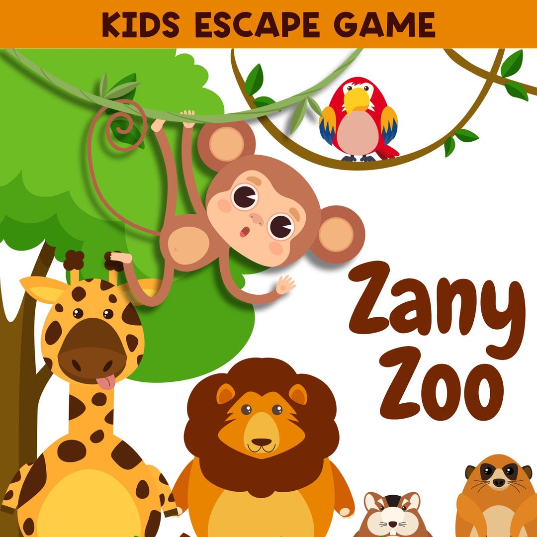 Kids Zoo Escape Room Game | Printable Puzzle Activity | Birthday ...