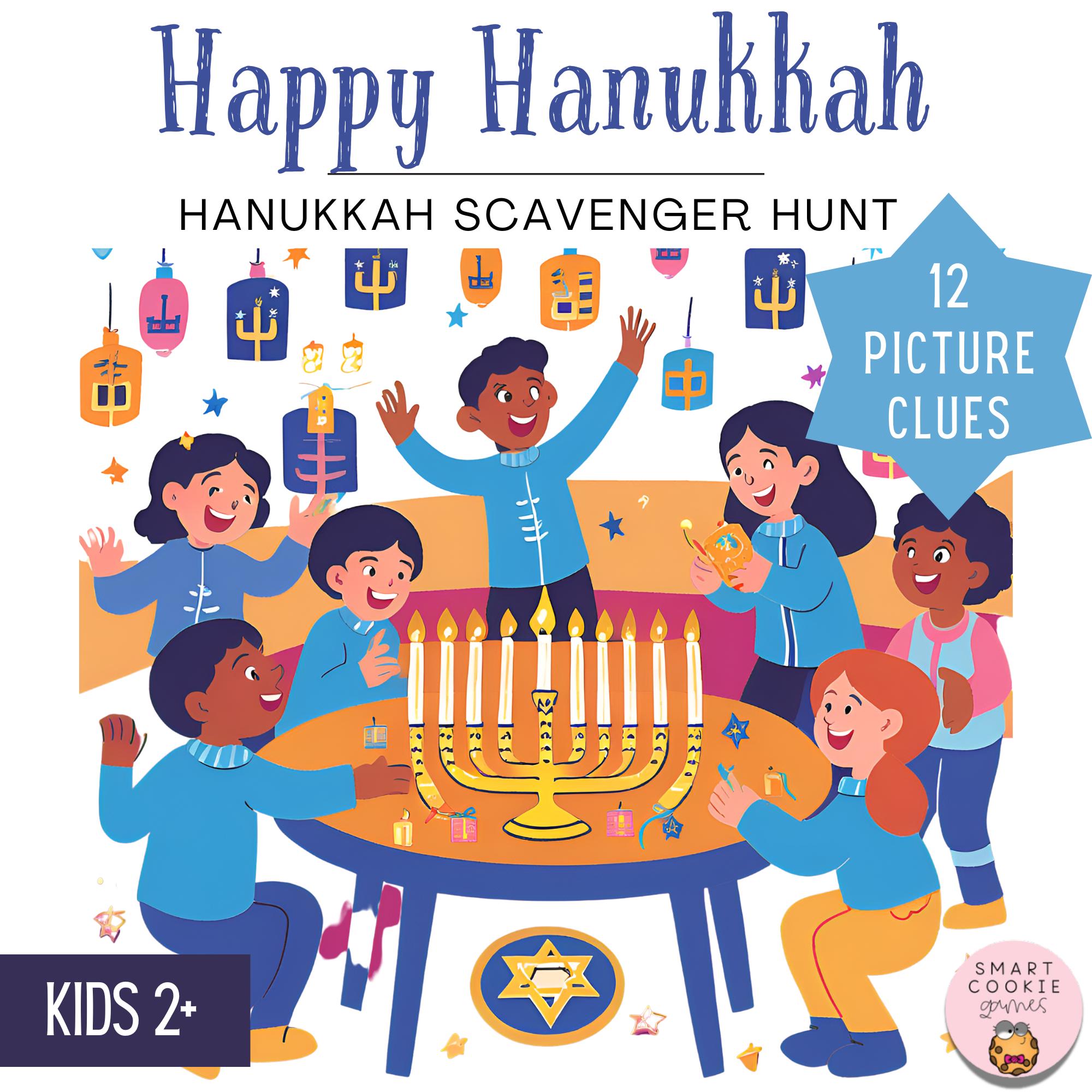 Kids Hanukkah Picture Scavenger Hunt, Hanukkah Treasure Hunt, Hanukkah ...