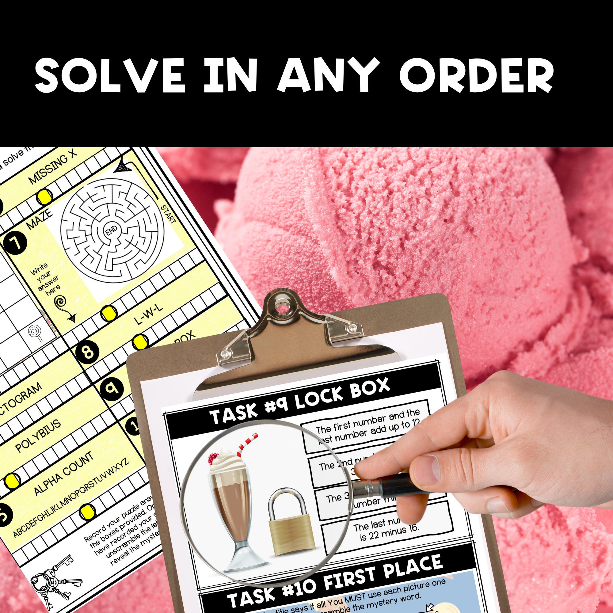 Ice Cream Escape Game for Kids Birthday Party Game Ice Cream Escape ...