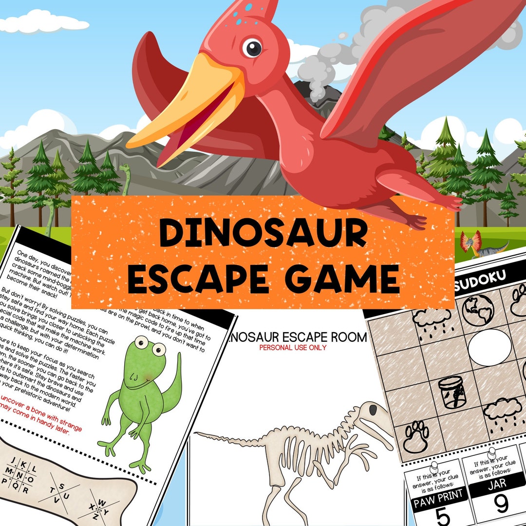 Dinosaur Escape Game For Kids DIY Printable Game Dinosaur Etsy dinosaur-escape-game-for-kids-diy-printable-game-dinosaur-etsy