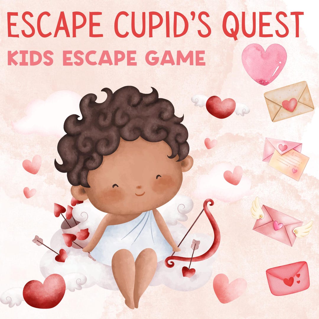 Kids Valentine’s Day Escape Room | Cupid’s Quest Puzzle | Printable ...