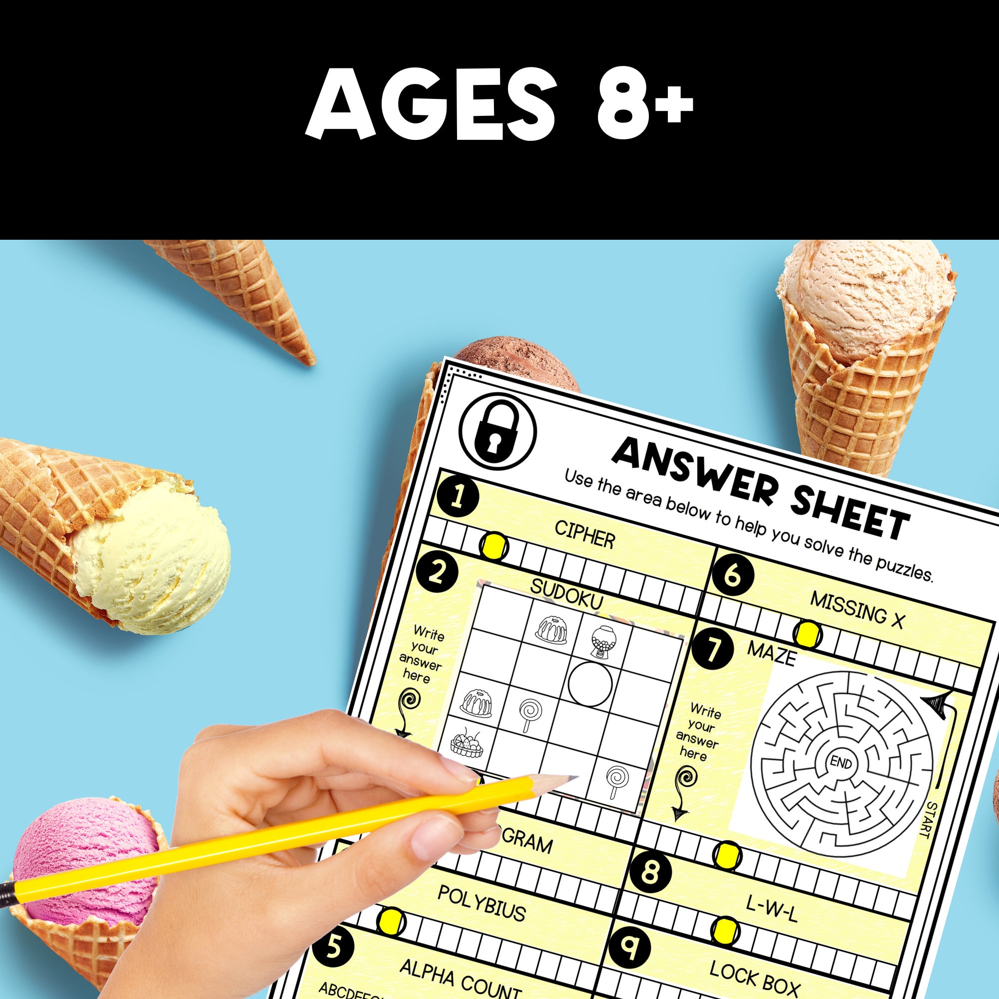 Ice Cream Escape Game for Kids Birthday Party Game Ice Cream Escape ...