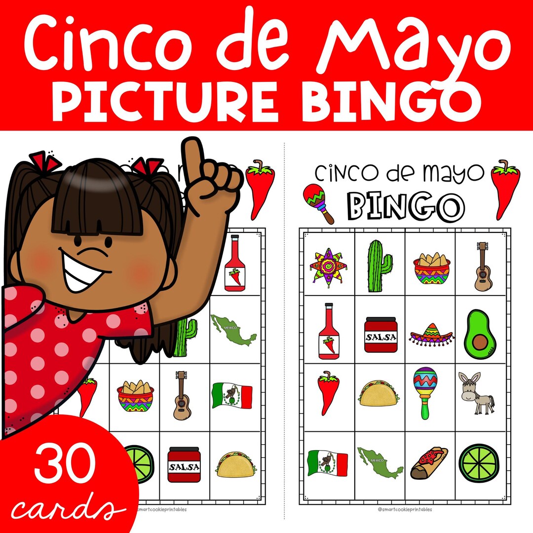 Cinco De Mayo Bingo Game, Printable Fun Party Game, Printable Bingo for ...