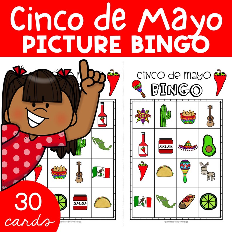 Cinco De Mayo Bingo Game, Printable Fun Party Game, Printable Bingo for ...