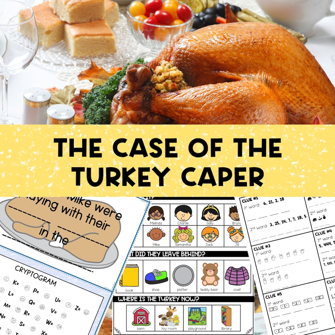 Thanksgiving Mystery Party Game for Kids, the Case of the Turkey Caper ...