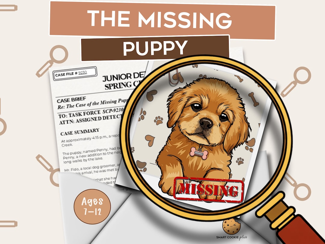 Detective Mystery Game for Kids | Printable Pet Mystery | the Case of ...
