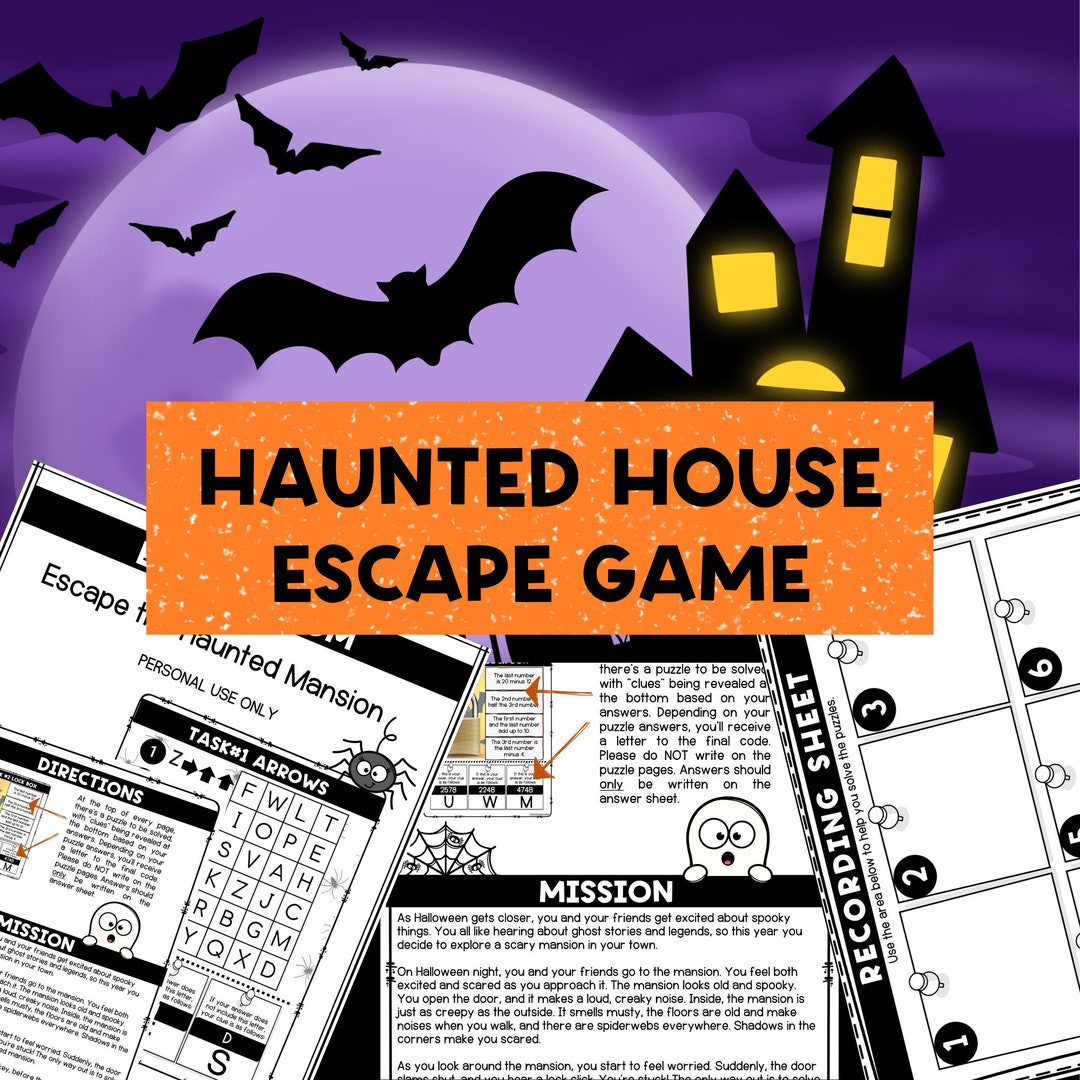 Halloween Escape Game for Kids DIY Printable Party Game - Etsy
