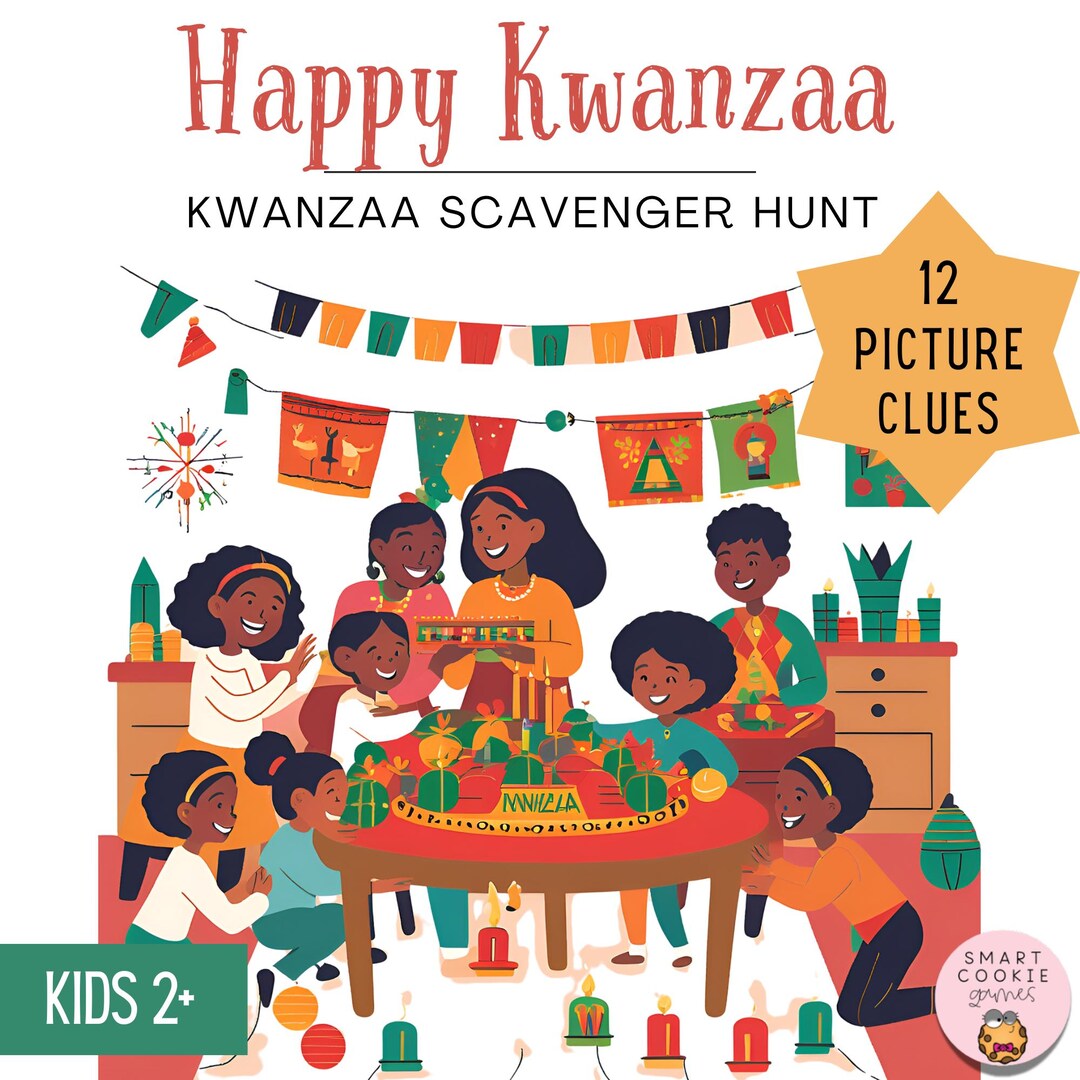 Kids Kwanzaa Picture Scavenger Hunt | Printable Holiday Party Game ...