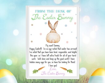 Editable Letter From the Easter Bunny Personalized Easter - Etsy