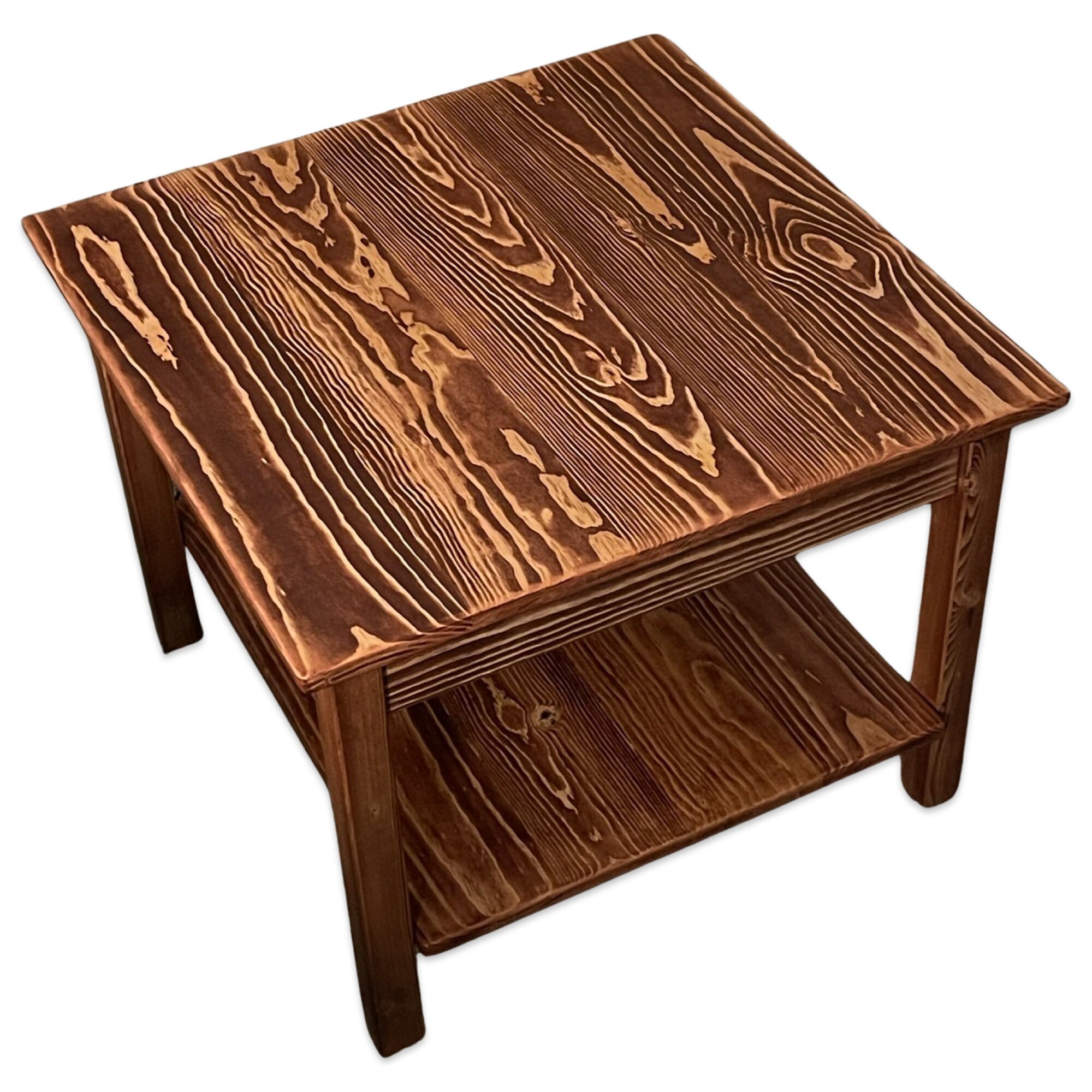 Small Square Coffee Table With Shelf / Little Square Coffee Table Made ...